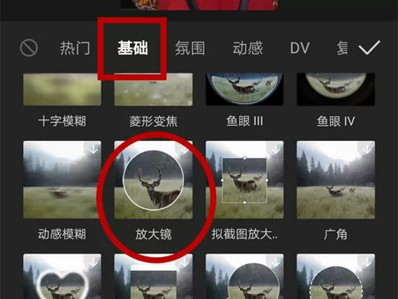 照片怎么弄放大镜特效
