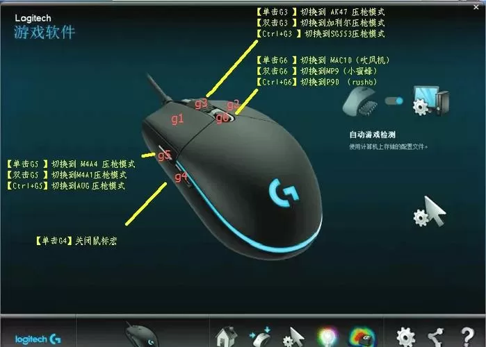 罗技g502鼠标键位图截图