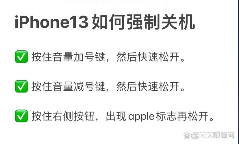 苹果13强制关机方法有哪些图标