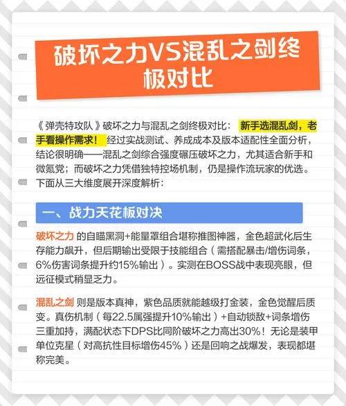 混乱之剑好还是破坏之力好截图