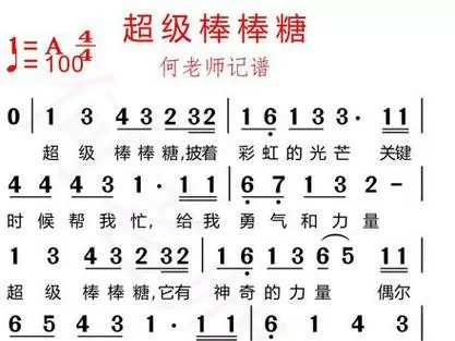 《超级棒棒糖》简谱图标