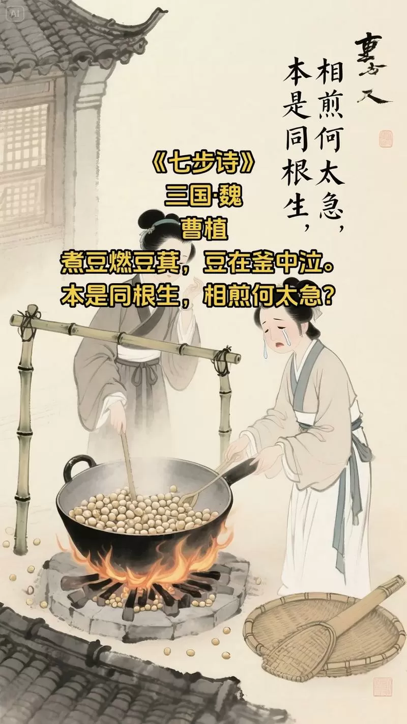 七步诗煮豆燃豆萁图标