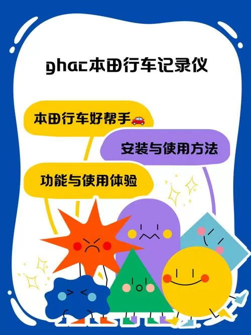 ghrc本田行车记录仪说明书图标