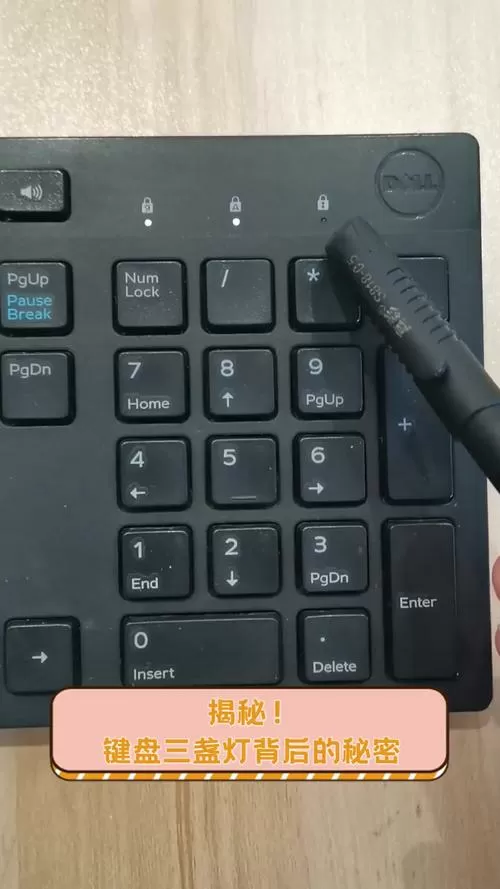键盘上第三个锁灯一直亮图标