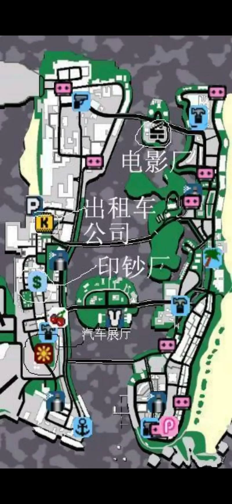 GTA525000元的钱箱位置图标