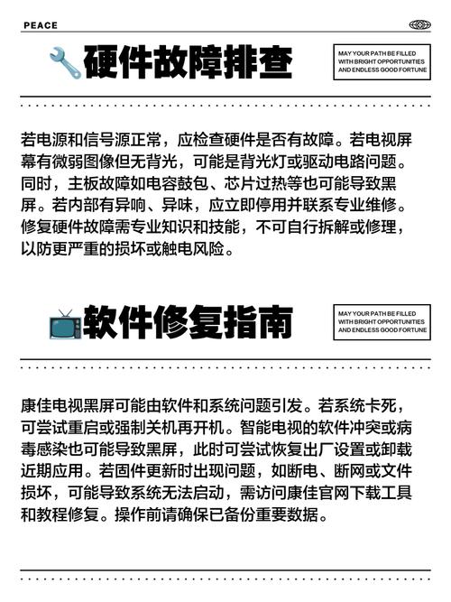 康佳电视黑屏原因和自行解决办法图标