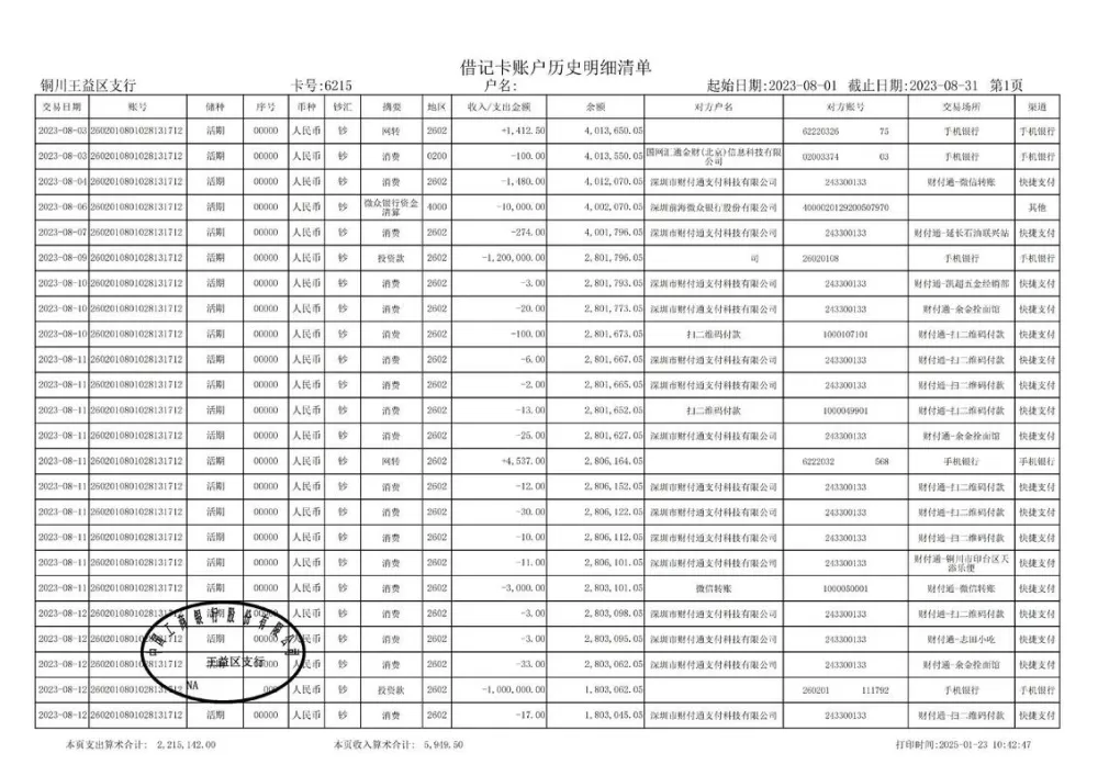 专业做个人银行流水