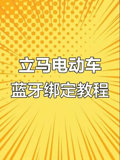 立马电动车怎么连接蓝牙图标