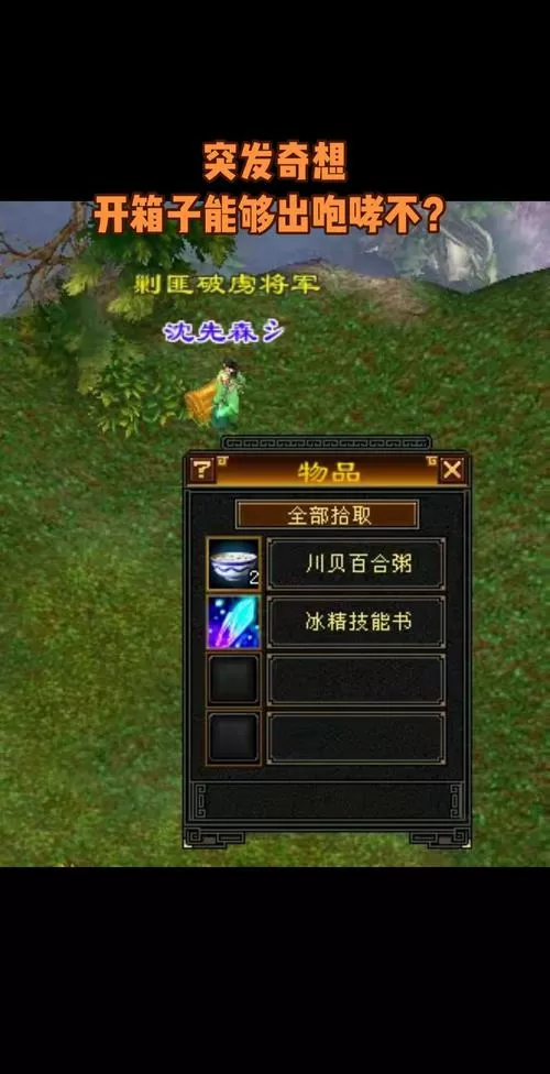 天龙八部野外宝箱能开出什么截图