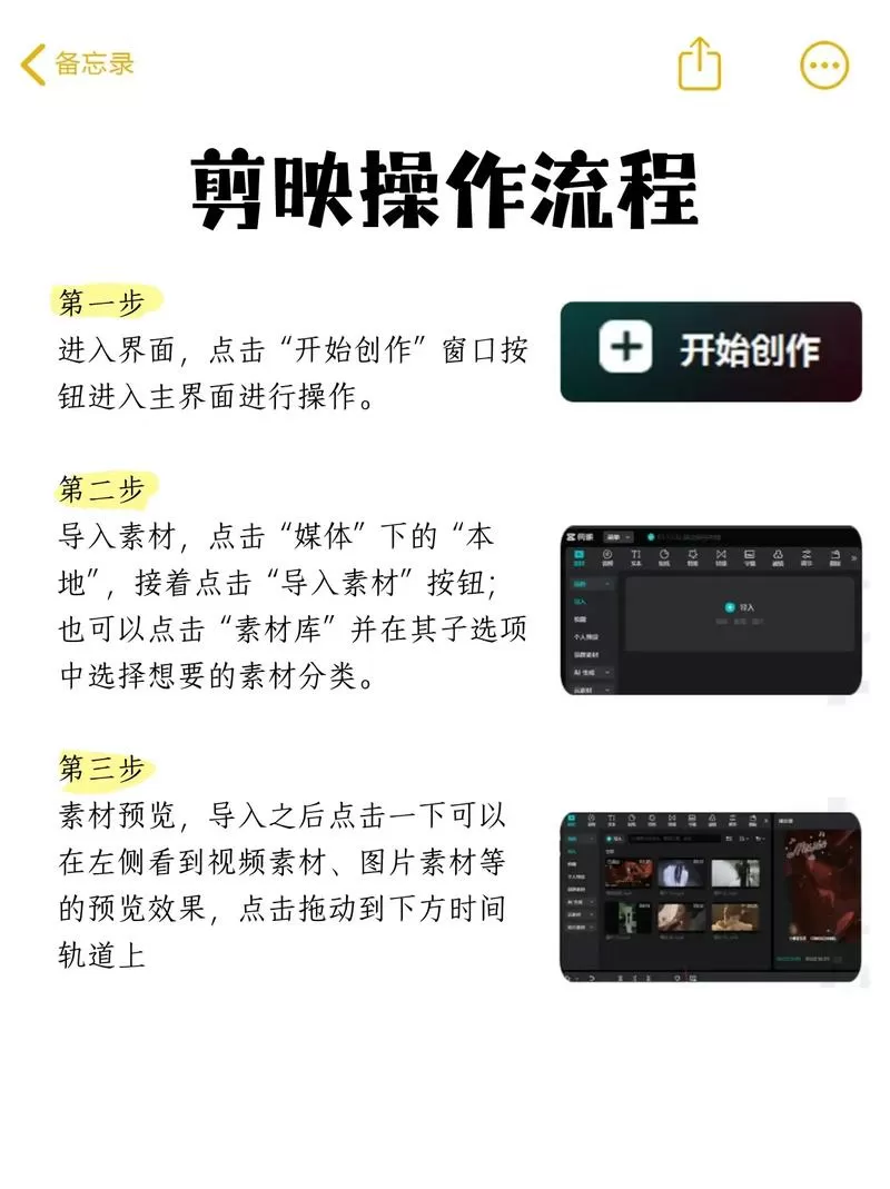 剪映的全部步骤视频教程图标