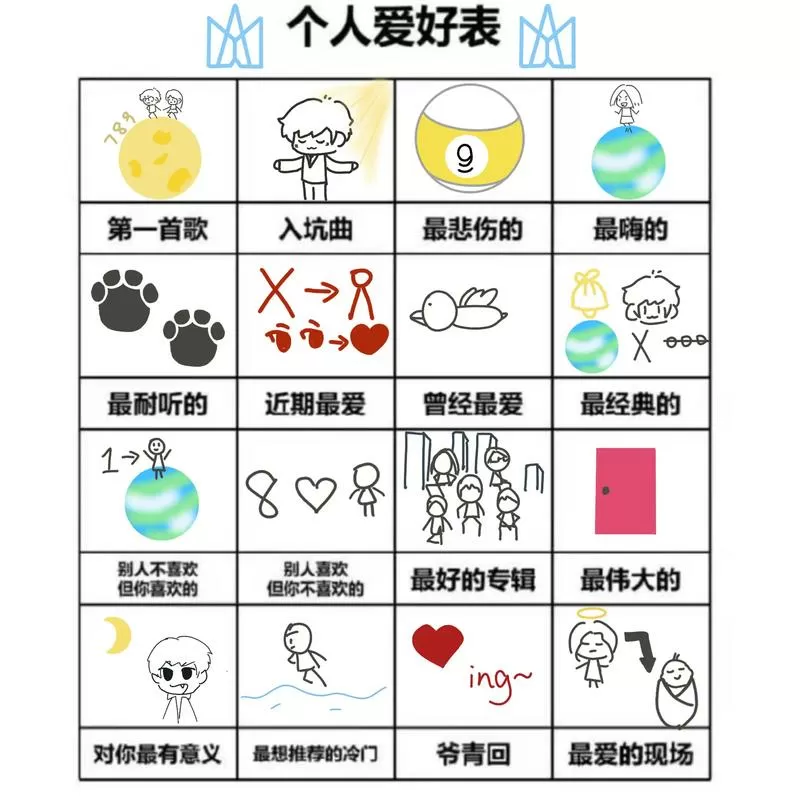 兴趣爱好表格图片截图