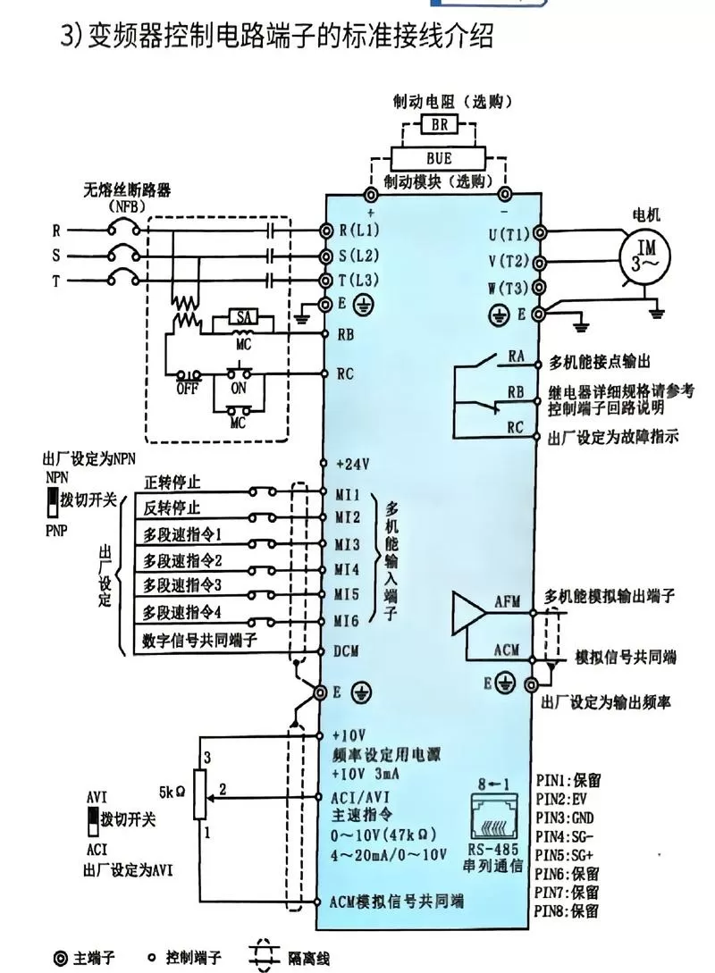 变频器接线方法和控制线路图截图