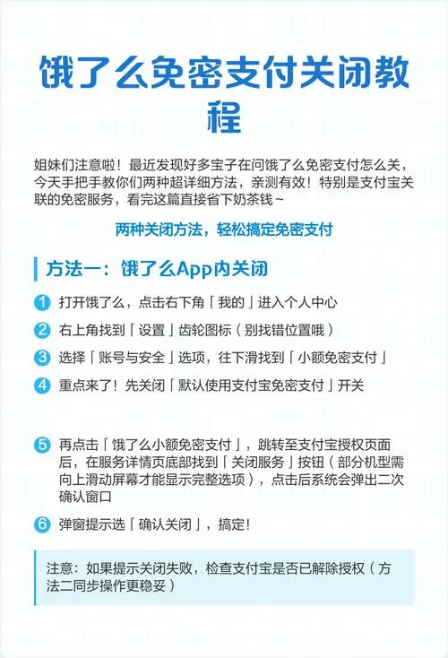 饿了么关闭免密支付在哪里设置的