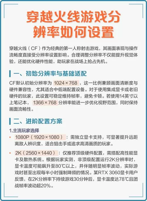 cf分辨率怎么调最流畅清晰