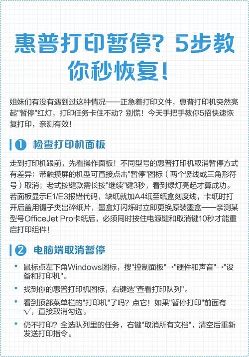 惠普打印机已暂停怎么办图标