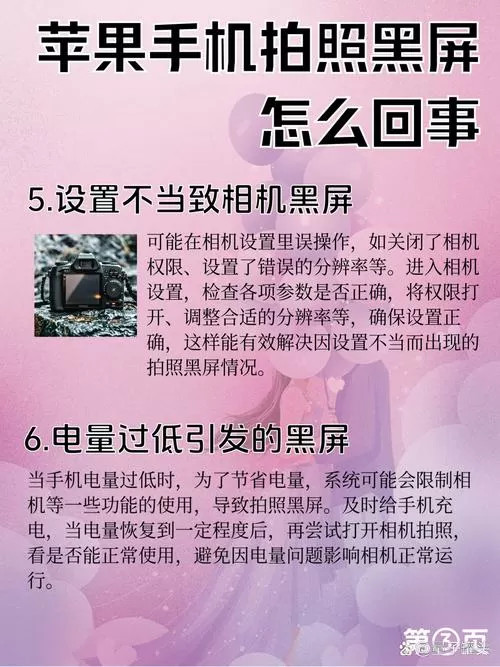 手机相机拍照黑屏是什么原因图标