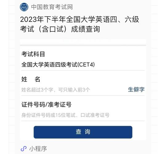 英语成绩查询入口截图