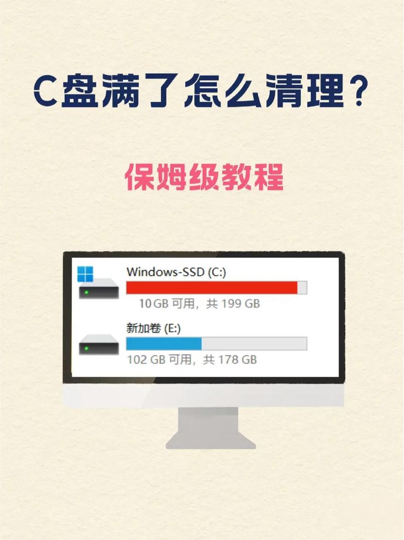 系统c盘满了怎么清理截图