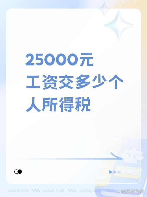工资25000要交多少税图标