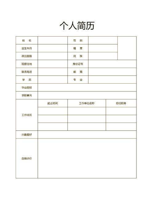求职个人简历模板最新版截图