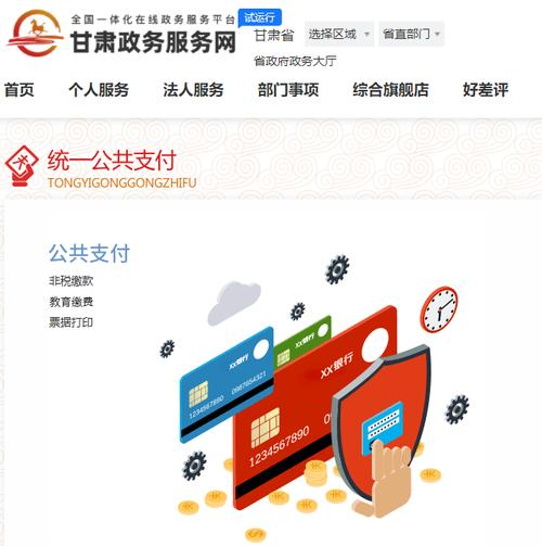 甘肃省非税缴费平台全免版图标