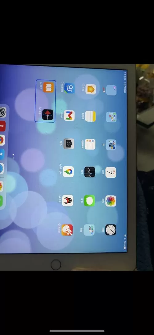 ipad有个蓝色的框跳来跳去图标