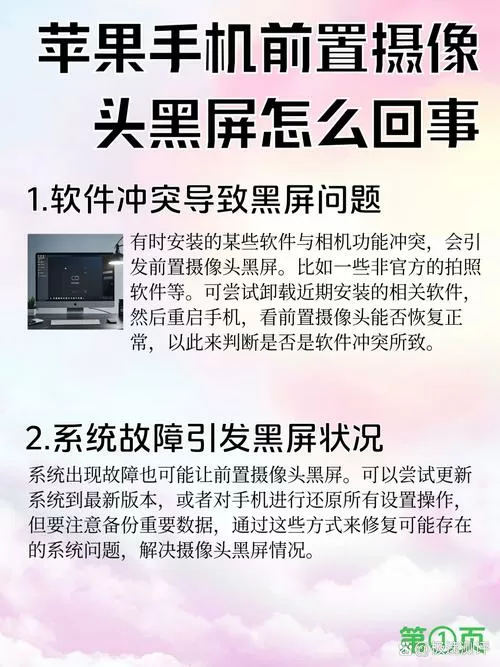 前置摄像头黑屏怎么回事图标