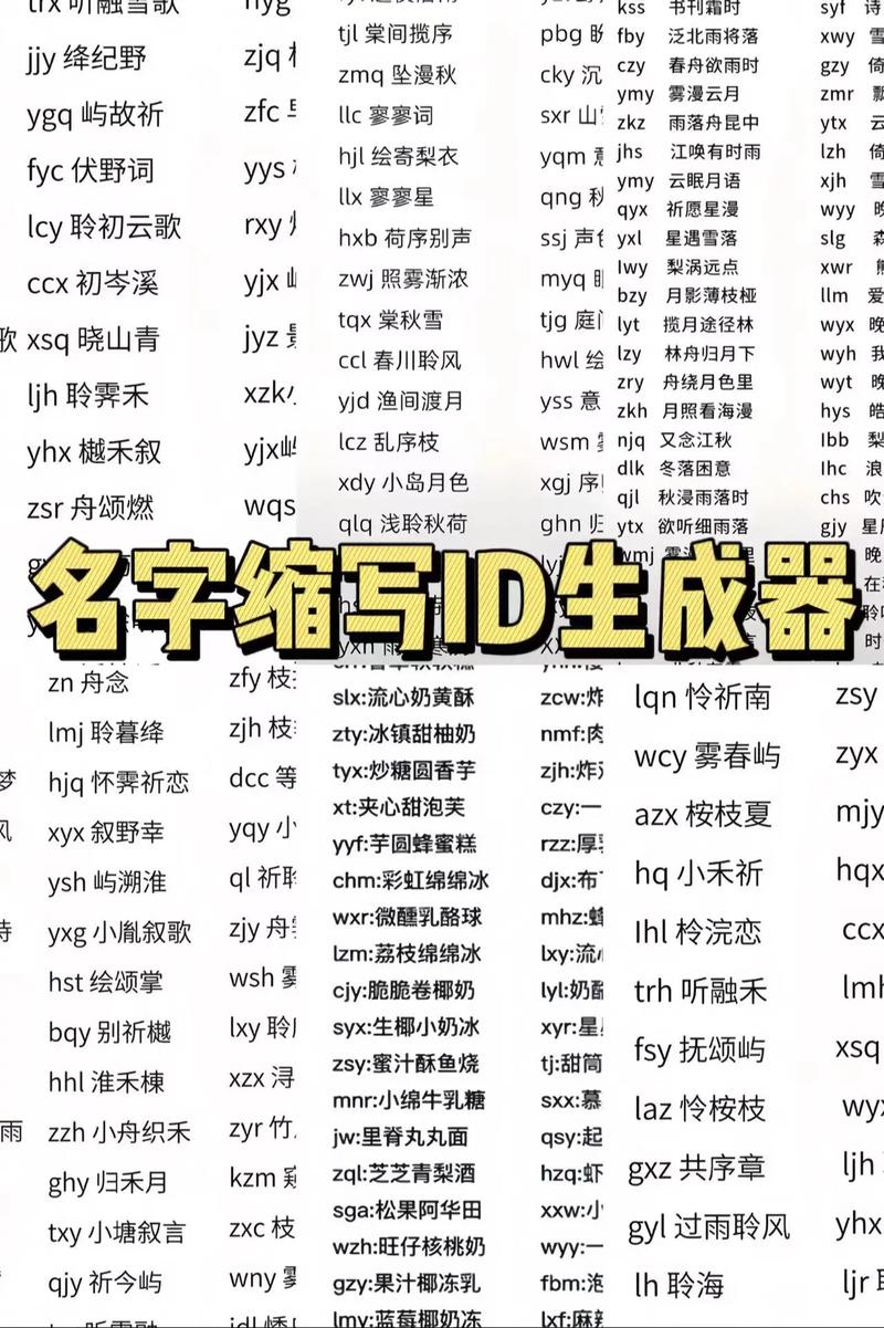 名字缩写id生成器入口图标