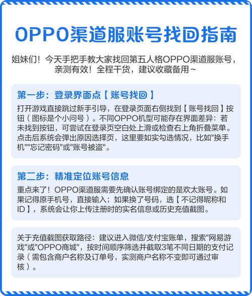 oppo渠道服账号找回教程图标