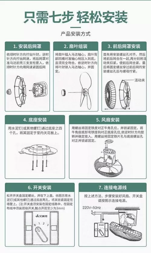 电风扇安装教程截图