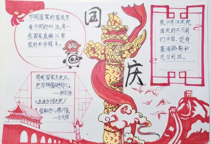 国庆节手抄报优秀奖图标
