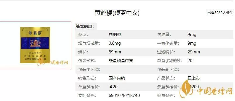 蓝楼香烟价格表图图标