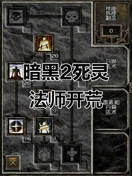 暗黑2死灵法师加点和技能搭配