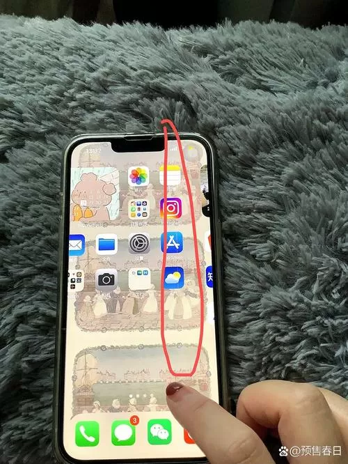 苹果手机屏幕突然出现一条竖线截图