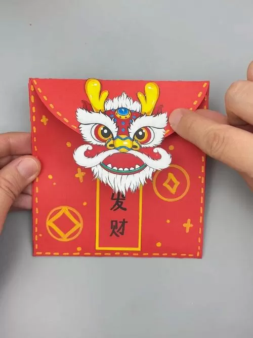 用卡纸做红包的视频图标