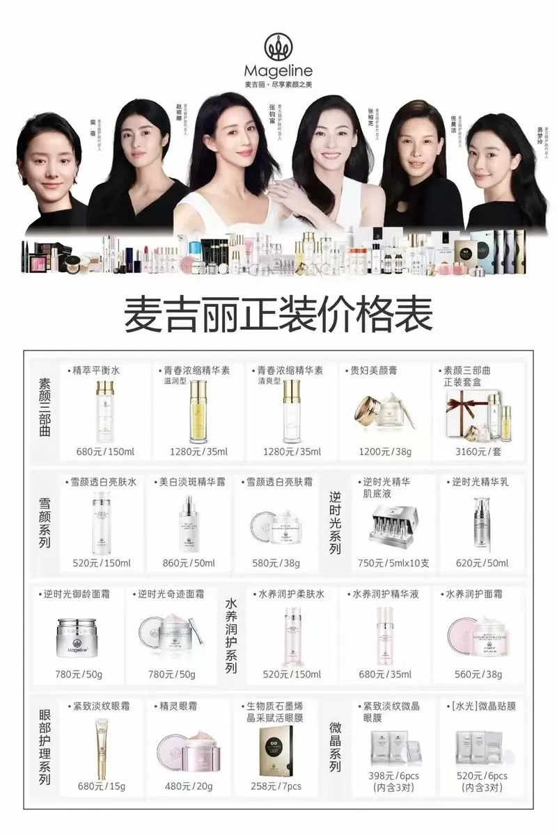 麦吉丽代理拿货价格表图标