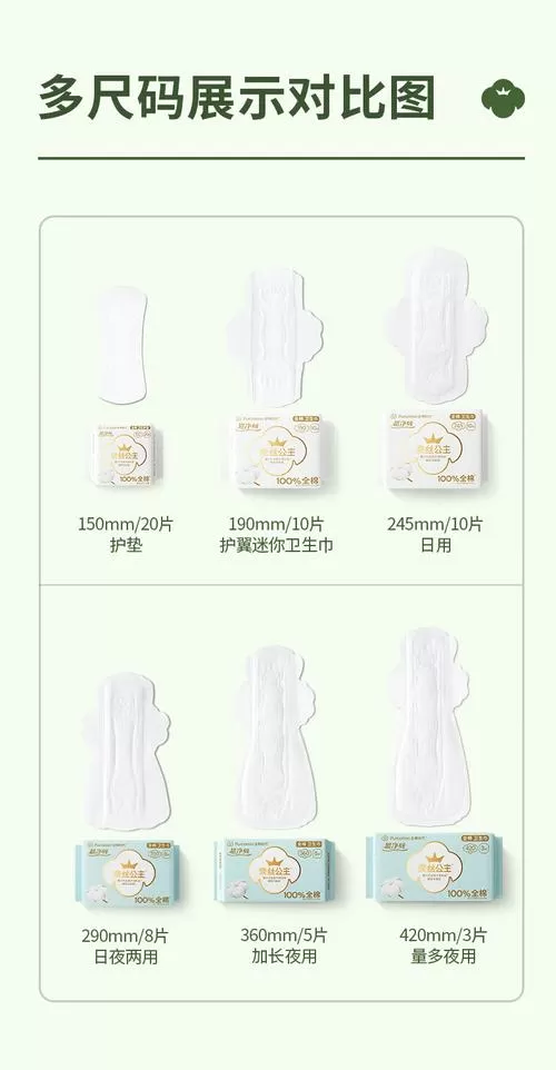 日用卫生巾尺寸图标