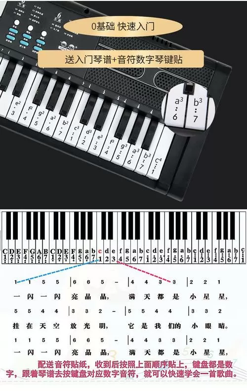61键电子琴键位图 对照表图标
