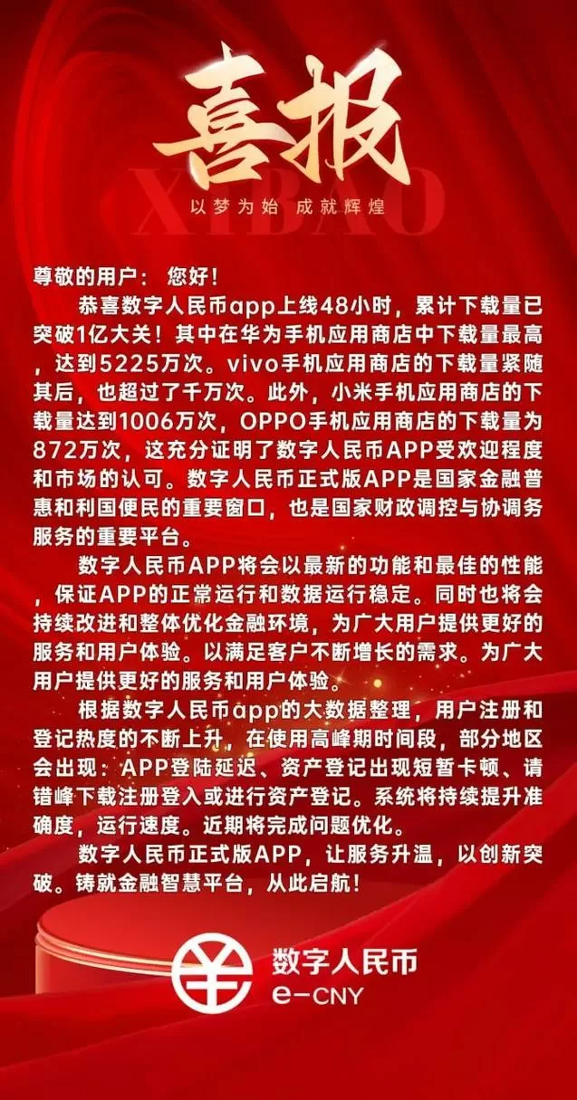 数字人民币落地时间最新消息