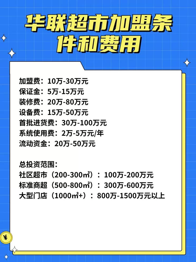 华联超市加盟费多少钱图标