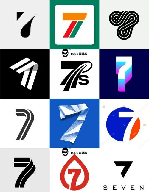 一个正7一个反7图标
