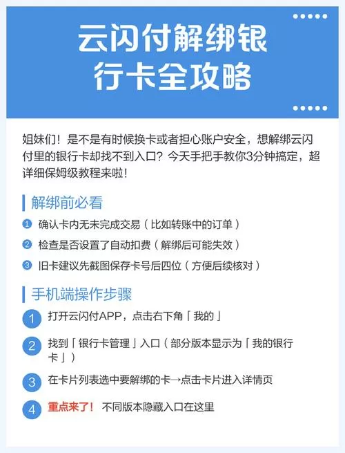 怎么取消云闪付绑定的银行卡