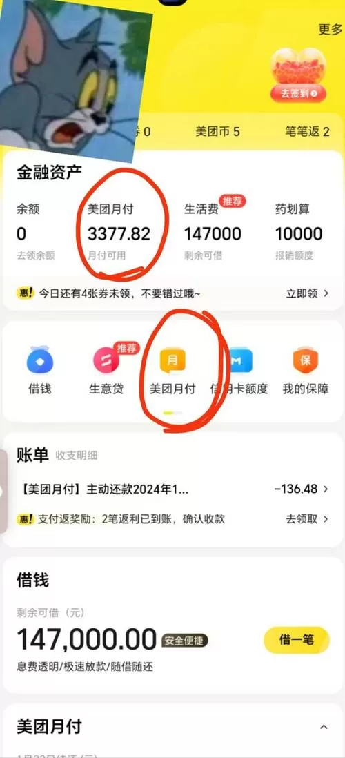 美团消费账单在哪里看图标