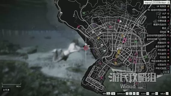 gta5的公文包位置图水下图标