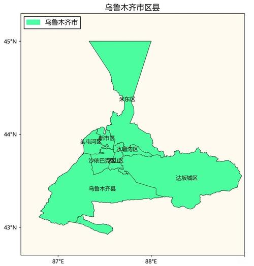 新疆乌鲁木齐市地图全图高清电子版完整版图标