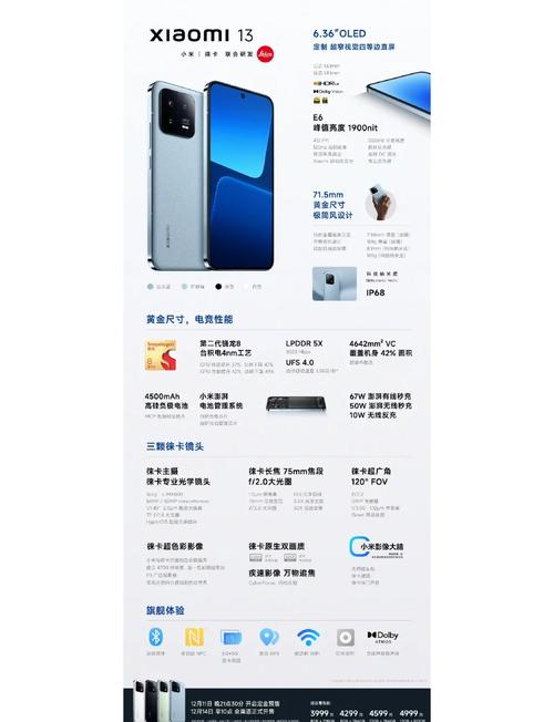 小米13参数配置及价格截图