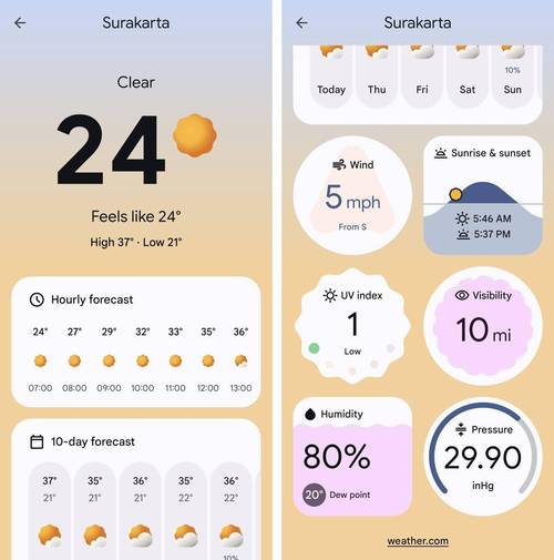 谷歌天气app下载最新版本谷歌天气app独立版截图