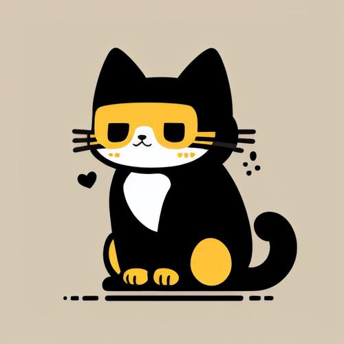 卡通大脸猫图片