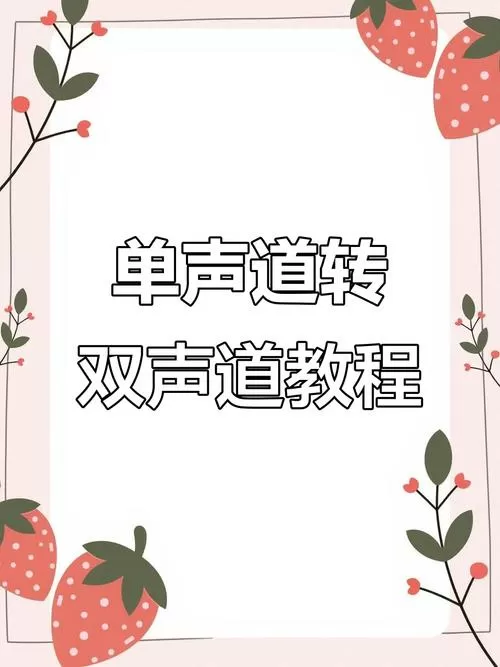 手机音频单声道怎么改双声道截图