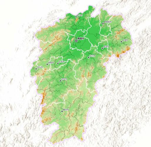 江西地图地形版截图